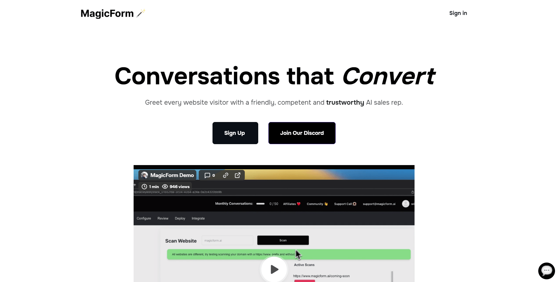 MagicForm | Supercharge Your Website Sales with AI